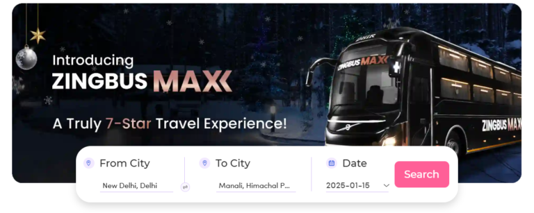 First Time in India: Delhi to Manali Volvo Bus Journey with FREE Food Service at Zingbus Maxx ...